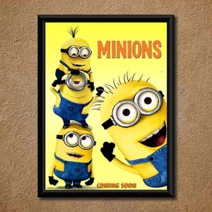 Handmade Minions Wall Poster Laminated (With PVC Frame) Paper Print ...