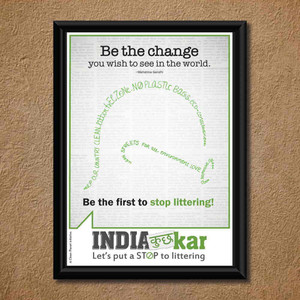 Handmade Mahatma Gandhi Thoughts Wall Poster Laminated (With PVC Frame ...