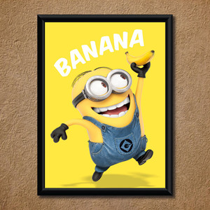 Handmade Minions Wall Poster Laminated (With PVC Frame) Paper Print ...