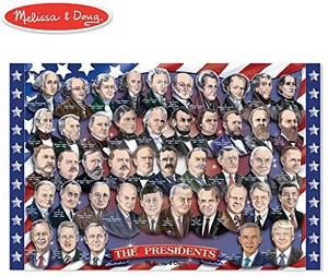 MELISSA & DOUG American Presidents Floor Puzzle (Easy-Clean Surface ...