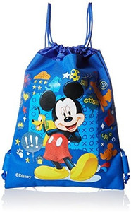 DISNEY Mickey Mouse and Friends Draw String Backpack Bag Blue by ABCDEF 10 L Laptop Backpack ...