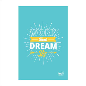 Motivational and Inspirational wall Posters Work Hard Dream Big Paper ...