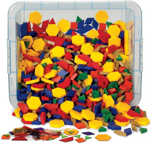 Eta Hand2Mind hand2mind Plastic Pattern Blocks Classroom Bulk Kit (Set of 1250) - hand2mind ...