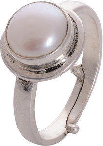 CHIRAG GEMS Natural Pearl 7.25 CARAT Stone/Moti Ratan/Birth stone Certified Adjustable Ring For ...