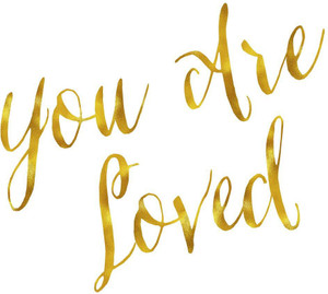 you are loved golden sticker poster|quotes|love|educational ...