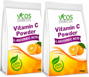Vcos Cosmetics Vitamin C Powder (L-Ascorbic Acid) For Face Skin Whitening (Pack of 2) Price in ...