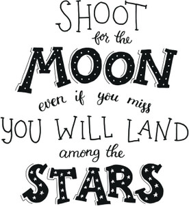 shoot for the moon |moon quotes|wall poster|romantic poster|moon poster ...