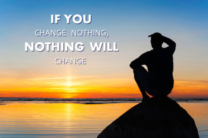KD if you change nothing Sticker Poster|Motivational Poster ...