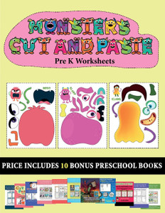 Pre K Worksheets (20 full-color kindergarten cut and paste activity ...