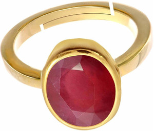 CHIRAG GEMS 7.25 Carat Ruby/Manik Ring Certified Panchdhatu Birthstone/Astrology/Rashi Ratan for ...