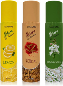 RAMSONS Lemon And Sandal And Rajnigandha Spray Lemon, Sandal And Rajnigandha Air Freshener 250ml ...