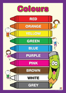 Kids Early Learning Posters For Classroom-Colours Chart Paper Print ...