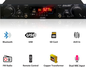 DULCET DC-A60X 2 Channel High Power Stereo Amplifier with Big LED Display/Bluetooth/MIC Input ...
