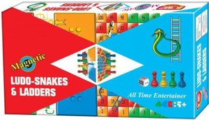 anuj Magnetic Ludo with snakes&ladders Party & Fun Board Game - Magnetic Ludo with snakes ...