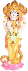 BS Handicrafts Vishnu Naag Statue For Pooja Temple Room Spritual Marble