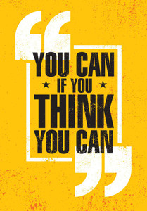 you can if you think Sticker Poster|motivational quotes|inspirational ...