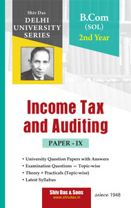 Income Tax And Auditing (Eng. Medium) For B.Com 2nd Year SOL/External: Buy Income Tax And ...