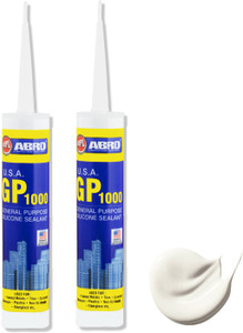 ABRO GP 1000 White General Purpose Silicone Sealant Water Resistant