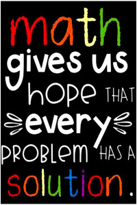 Math gives us Hope Poster (Cover Area :- 13 X 19 inch) Paper Print ...