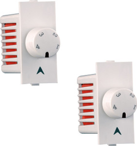 vergin 1125-1 Switch Type Red Indicator 4 Step Modular Fan Regulators (pack of 2) Step-Type ...