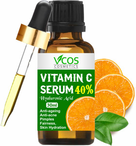 Vcos Cosmetics Vitamin C Serum With Hyaluronic Acid | Green Tea Extract | Anti Ageing & Skin ...