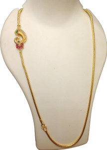 Vasthra Copper made Single Necklace with Mugappu/Mope Gold-plated Plated Copper Chain Price in ...