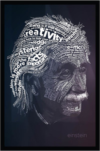 Albert Einstein Poster with Frame F-20 Paper Print - Quotes ...