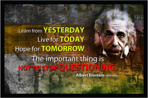 Albert Einstein Poster with Frame F-55 Paper Print - Quotes ...