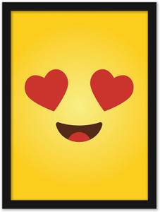 Emoji Wall Poster for office and Home with Frame | Funny Love Wall ...