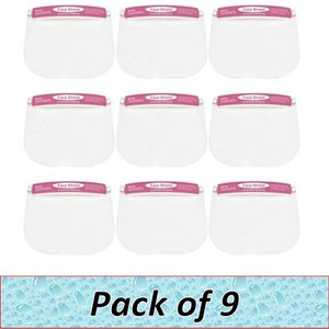 POCKESTER POC-FS-034 Face Shield Mask Full Face Protection (Pack of 9) Safety Visor Price in ...