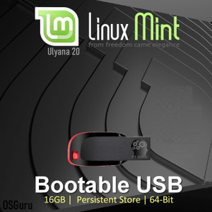 osguru Linux Mint 20 "Ulyana" Cinnamon - Live/Install/Upgrade/Repair 16GB Bootable USB Pen Drive ...