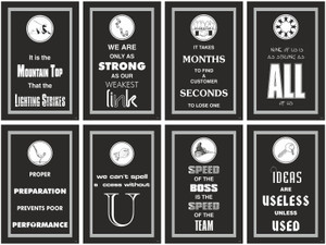 Inspirational Wall Poster - Set of 8 | Size 12x18 inch | High Quality ...