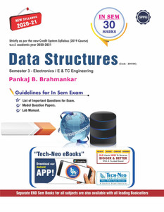 DATA STRUCTURES ( Second Year Engineering Degree SPPU New Syllabus ENTC Branch In Sem Exam Book ...