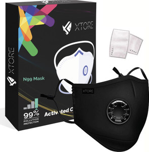 xtore Washable Certified N99 mask with 2 Replaceable Filters Price in India - Buy xtore Washable ...
