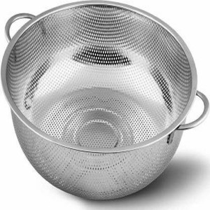 Arkit Rice Bowl Stainless Steel Filter Colander Fruit Vegetable Washing