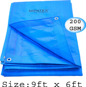 Mipatex Tarpaulin Sheet Waterproof Heavy Duty 9ft x 6ft, 150 GSM Plastic Cover (Blue) Tent - For ...