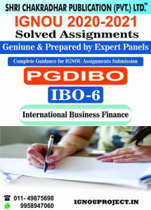 IBO 6 International Business Finance IGNOU SOLVED ASSIGNMENT: Buy IBO 6 International Business ...