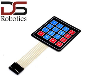 DS Robotics 4 x 4 Matrix Keypad Membrane Switch 8 pins Connector SCM Outside Enlarge Keypad ...