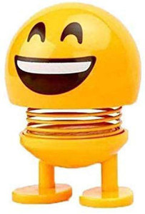 SP Dark Smile Emoji Smiley Spring Doll Cute Emoji For Car Dashboard