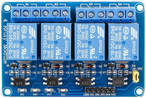Grahikum 4 Channel 5V Relay Module for Arduino R3 MEGA 2560 1280 DSP ARM PIC AVR STM32 Raspberry ...