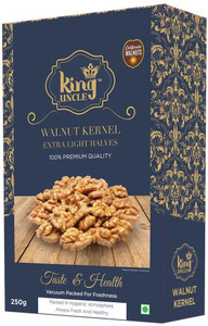 KING UNCLE California Walnut Kernels (Extra Light Halves) - 1 Kgs - Blue Box Pack Walnuts Price ...