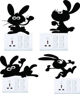 BALKRISHNA WALL STICKER SWICTH BOARD STICKER CARTOON Medium Self Adhesive Sticker Price in India ...