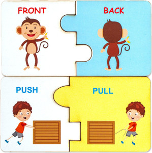 Omocha Match it Up Opposites Wooden Jigsaw Puzzle 24 pieces - Learning ...