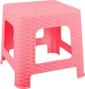 POLYSET Optima Small Plastic Stool-Pink Living & Bedroom Stool Price in India - Buy POLYSET ...