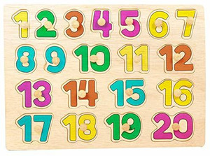 GoodLuck Baybee Kids Wooden Number Puzzle Board Wooden Numbers (1-20 ...