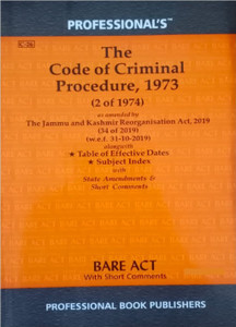 Professional's Code Of Criminal Procedure, 1973 Bare Act, CrPC, Criminal Procedure Code, Code Of ...