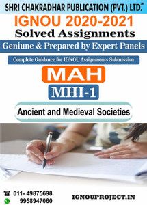 MHI 1 Ancient And Medieval Societies MHI 1ST YEAR MA HISTORY Master In History (MAH) IGNOU ...