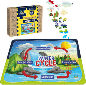 Webby Water Cycle Wooden Jigsaw Puzzle, 108 Pieces - Water Cycle Wooden ...