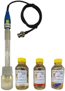 labjunction L-111 (d) pH Combination Electrode,Refillable Facility of KCL Solution with Charger ...