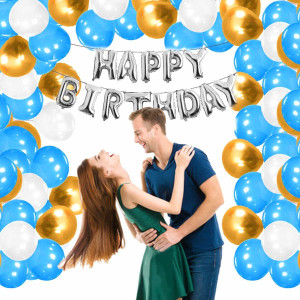 Flipkart.com | Wisdom Decor Solid Special Combo Set of Happy Birthday Banner| Mattelic Balloons ...